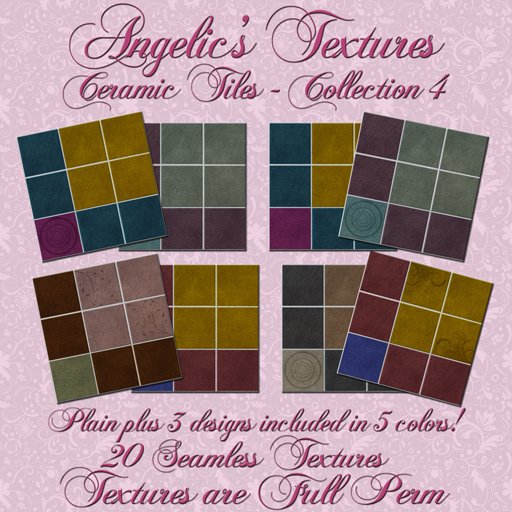 Second Life Marketplace - [Angelic's Textures] Ceramic Tiles - Collection 4